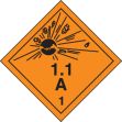 Hazard Class 1 Explosive (1.3C) DOT Label MSL120