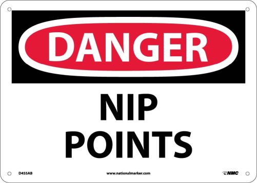 DANGER NIP POINTS SIGN ()