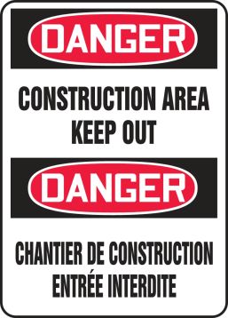 BILINGUAL SAFETY SIGN - FRENCH (FBMADM014VS)