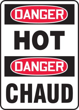 BILINGUAL SAFETY SIGN - FRENCH ()