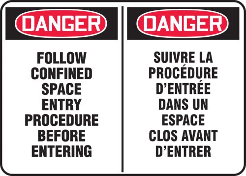 BILINGUAL SAFETY SIGN - FRENCH ()