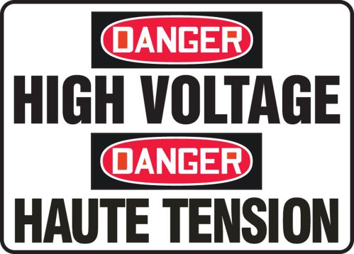 BILINGUAL SAFETY SIGN - FRENCH ()