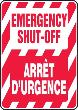 BILINGUAL SAFETY SIGN - FRENCH (FBMELC518VS)