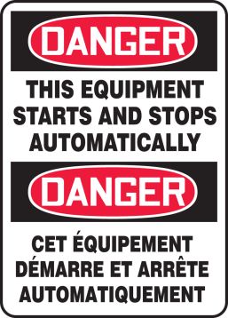 BILINGUAL SAFETY SIGN - FRENCH ()