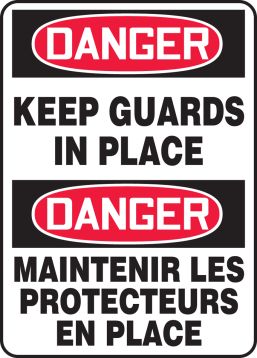 BILINGUAL FRENCH SIGN – GUARDS ()