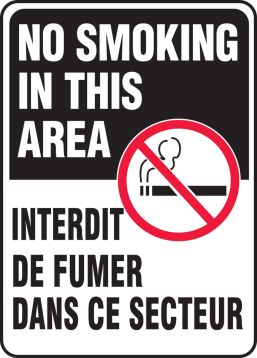 BILINGUAL FRENCH SIGN-SMOKING CONTROL ()