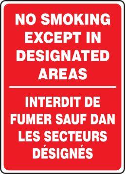 BILINGUAL FRENCH SIGN-SMOKING CONTROL ()