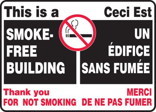 BILINGUAL FRENCH SIGN-SMOKING CONTROL ()