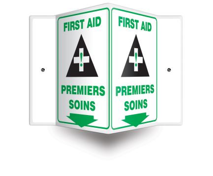 French Bilingual Projection™ Safety Sign: First Aid (FBPSP756)