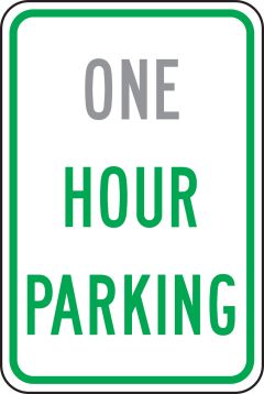 Semi-Custom Traffic Sign: Hour Parking (FRP233RA)