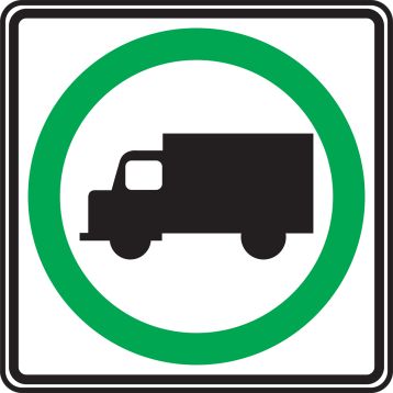 Trucks Allowed (Symbol) Truck Restriction Sign FRR042