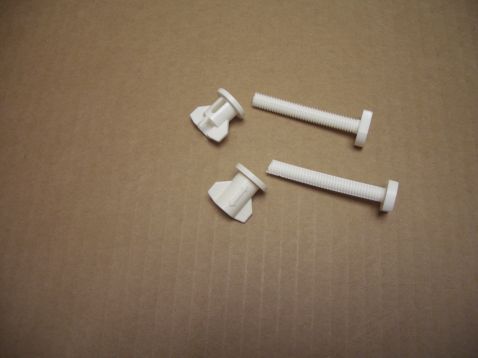 Mounting Bolts & Nuts: Plastic One-Way Bolt & Lock Nut ()