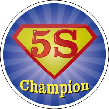 5S CHAMPION HARD HAT EMBLEM (HH120)