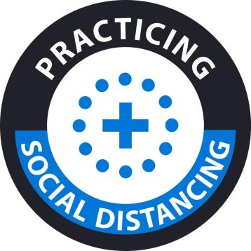 PRACTICE SOCIAL DISTANCING LABEL (HH172)
