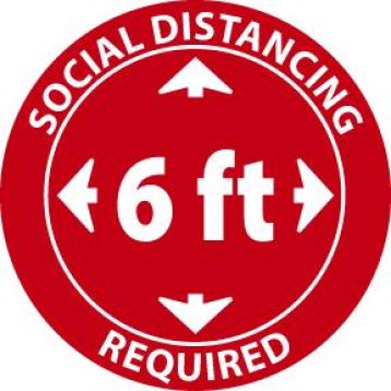 GRAPHIC, SOCIAL DISTANCING REQUIRED (ISO475AP50)