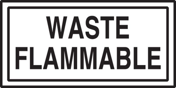Waste Flammable Safety Label LCHL560