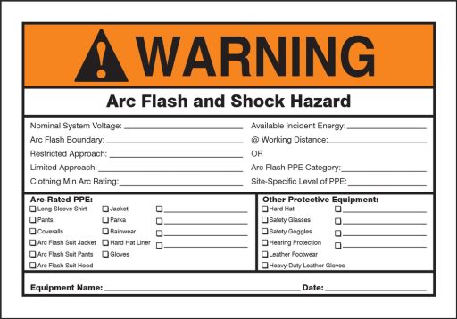 ELECTRICAL LABEL - ARC FLASH (LELC361)
