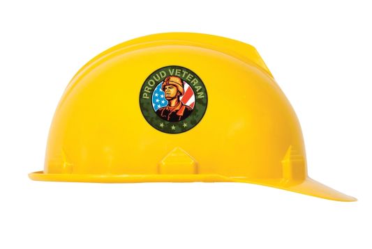 Hard Hat Stickers: Proud Veteran (LHTL081)