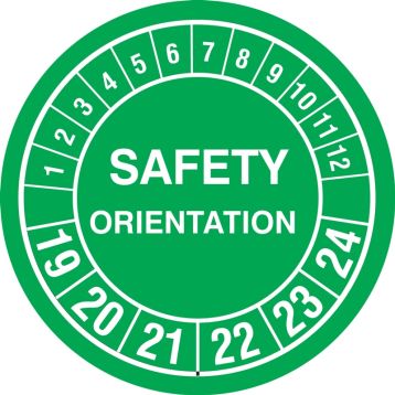 Safety Orientation (Numbering) Hard Hat Stickers LHTL301