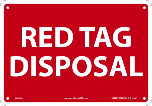 5S RED TAG AREA SIGN ()