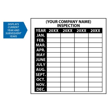 2017/2018/2019/2020 Semi-Custom Inspection Label LPC310