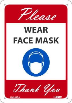 PLEASE WEAR FACE MASK THANK YOU, RED ()