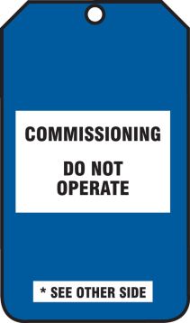 Safety Tag: Commissioning Tag (MDT403CTM)