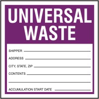 Universal Waste Shipping Labels ()