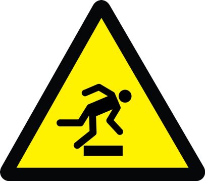 Floor-Level Obstacle (2011) ISO Warning Safety Sign MISO303
