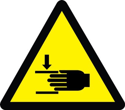 Crushing Of Hands (2011) ISO Warning Safety Sign MISO315