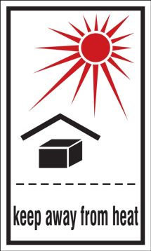 Keep Away From Heat International Shipping Label MPC116