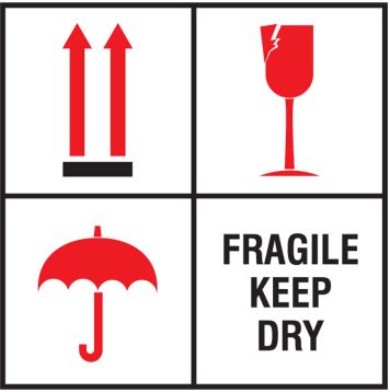 Fragile Keep Dry International Shipping Label MPC144