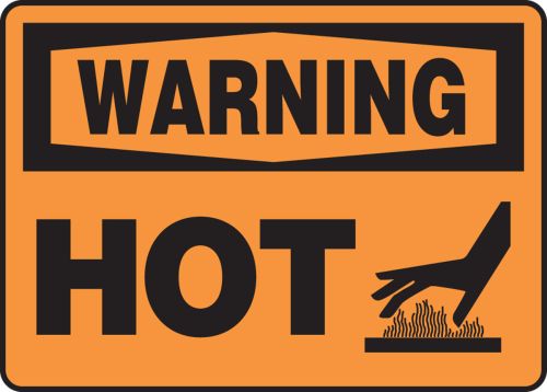 Hot (Graphic) OSHA Warning Safety Sign MWLD303