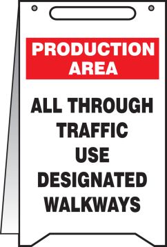 All Through Traffic Use Designated Walkways Fold-Ups® PFR638