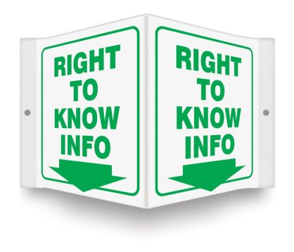 Right To Know Info Projection™ Sign PSP371
