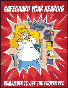 The Simpsons™ Safety Posters: Safeguard Your Hearing Remember To Use ...