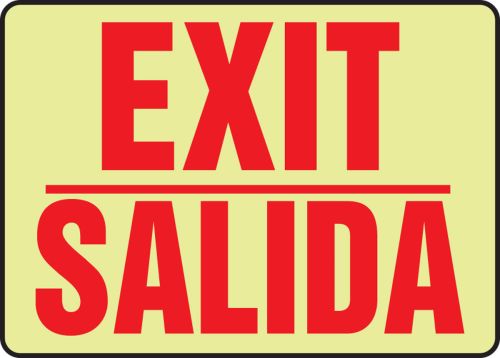 Bilingual Safety Sign - Exit / S... - Safety Signs and Labels
