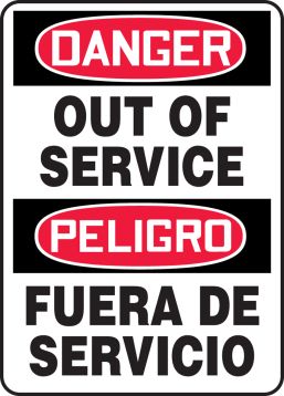 BILINGUAL SAFETY SIGN - SPANISH (SBMEQT002VS)