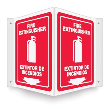 Fire Extinguisher Spanish Bilingual Projection™ Sign SBPSP391