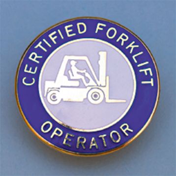 Certified Forklift Operator Safety Recognition Badge SBR106