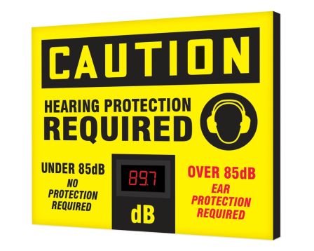 Hearing Protection Required OSHA Caution Industrial Decibel Safety ...