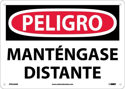 DANGER KEEP OFF SIGN - SPANISH ()