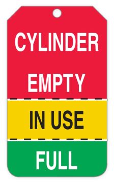 Cylinder Empty In Use - Full Perforated Tags By-The-Roll TAR159