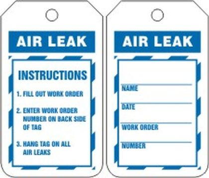 Air Leak Inspection Status Safety Tag TRS253