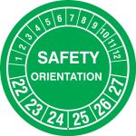 Safety Orientation (Numbering) Hard Hat Stickers LHTL301