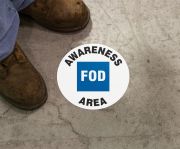 Slip-Gard™ Floor Sign: FOD Awareness Area (MFS367)