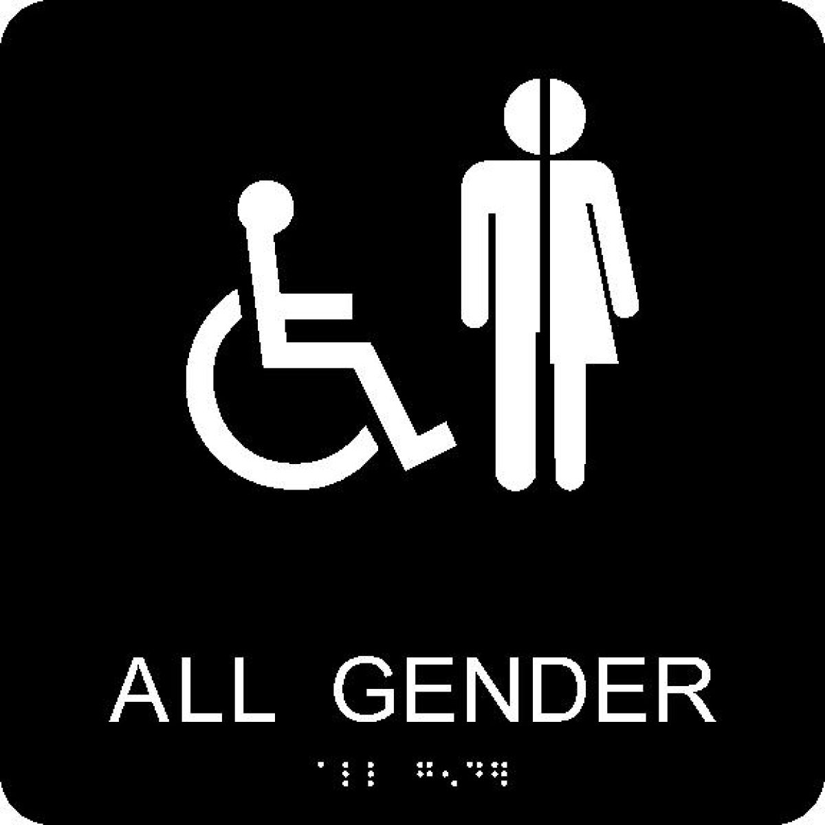 ALL GENDER/HANDICAPPED BRAILLE ADA SIGN (ADA22BR)