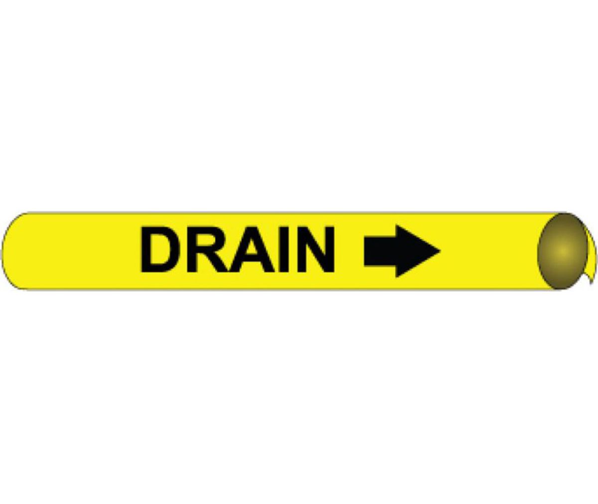 DRAIN PRECOILED/STRAP-ON PIPE MARKER ()