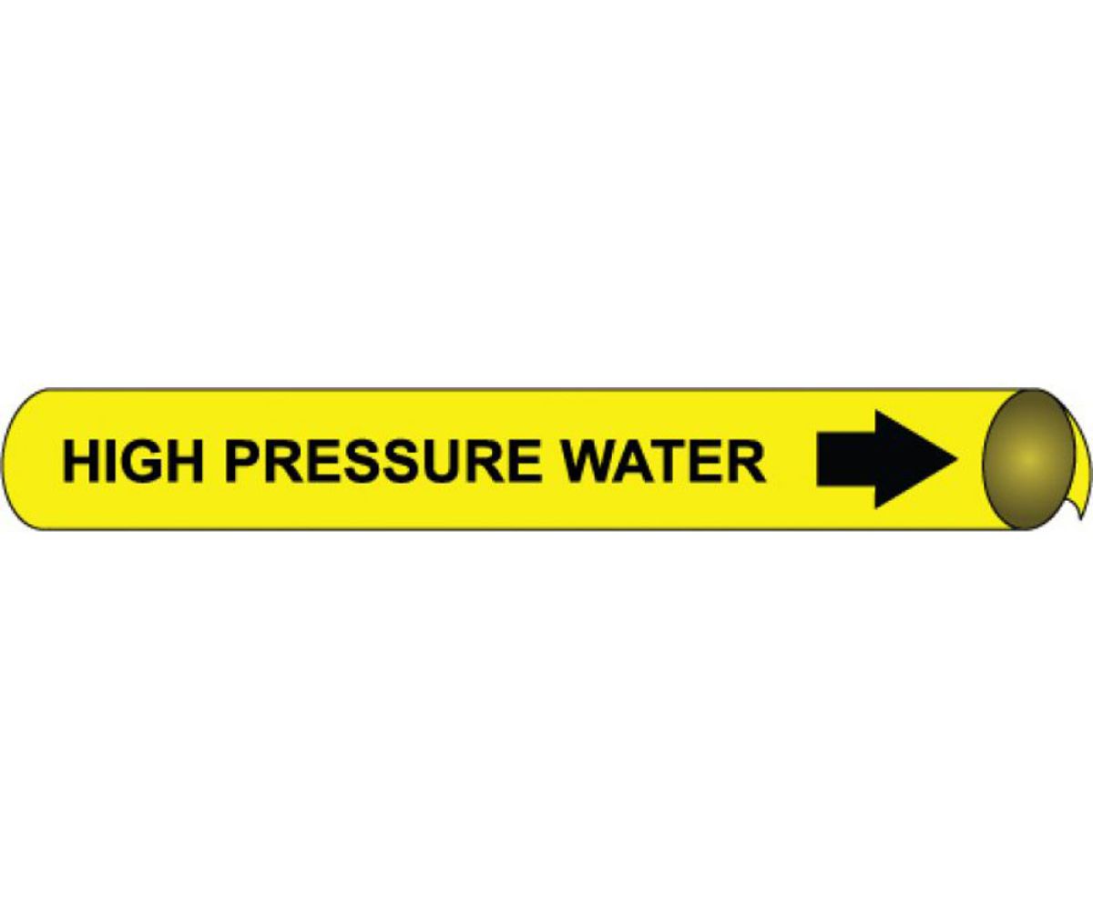 HIGH PRESSURE WATER PRECOILED/STRAP-ON PIPE MARKER ()
