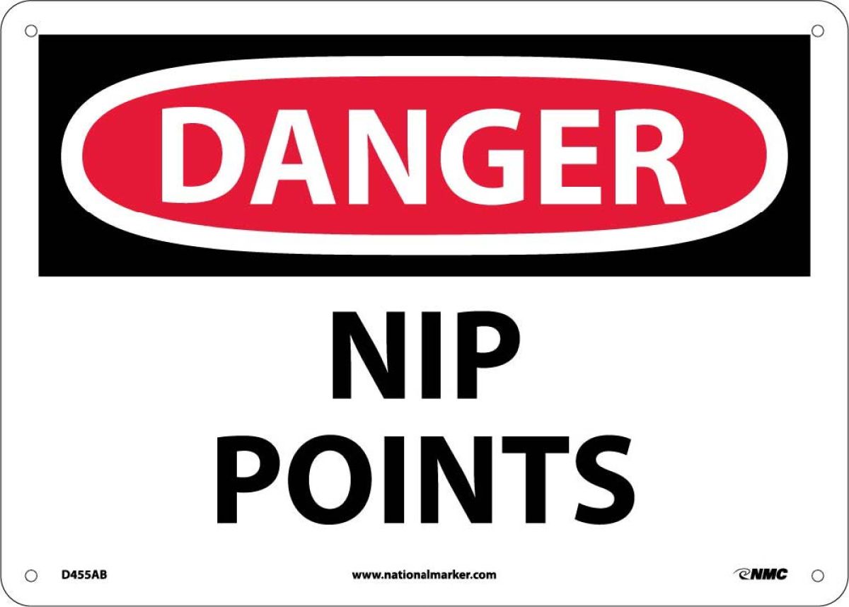 DANGER NIP POINTS SIGN ()